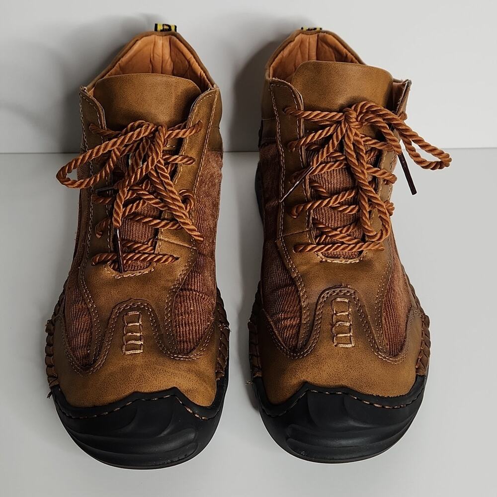 Salkin Leather High Top Rugged Stitch Moccasin Brown … - Gem